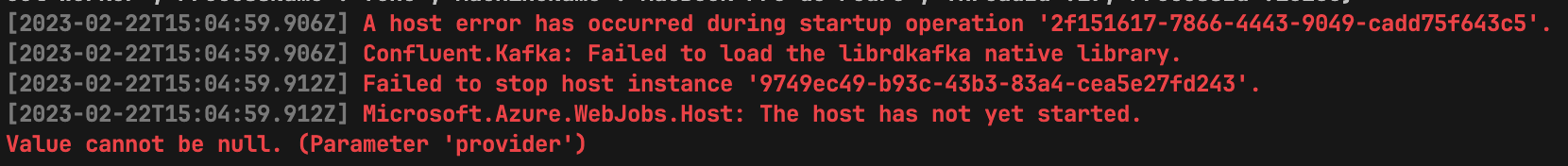 Azure Functions Librdkafka Error Apple M2 Pro · Issue 425 · Azure Azure Functions Kafka