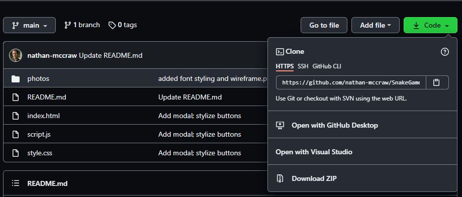 GitHub - nathan-mccraw/SnakeGame: An interactive, playable 2D snake ...