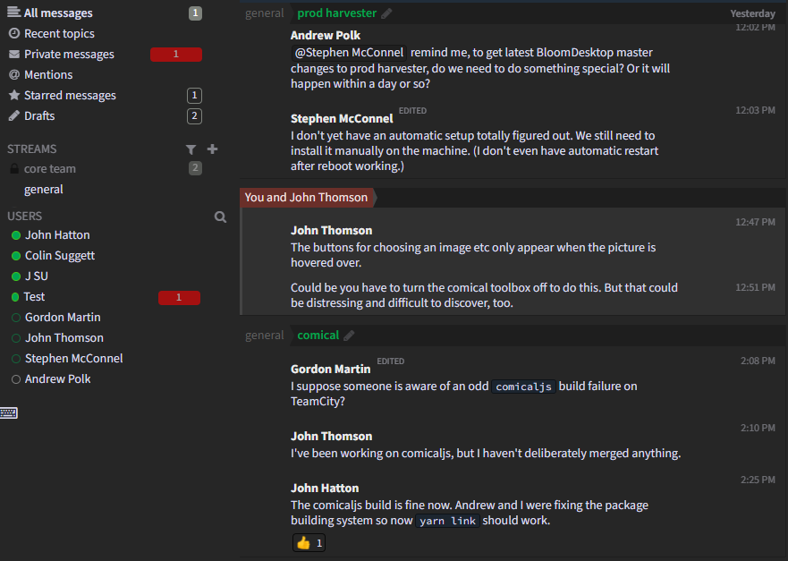 My Zulip CSS, inspired by Flowdock · GitHub