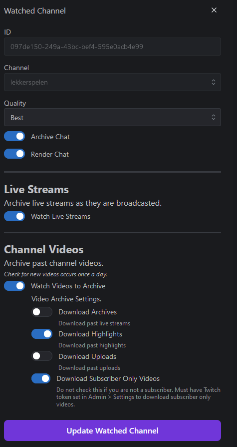 Is it possible to archive an entire channel (not just a single vod)? · Issue #60 · Zibbp ...