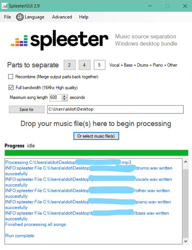 [Bug] Spleeter renders the song, but it doesn't create the file · Issue #112 · boy1dr ...