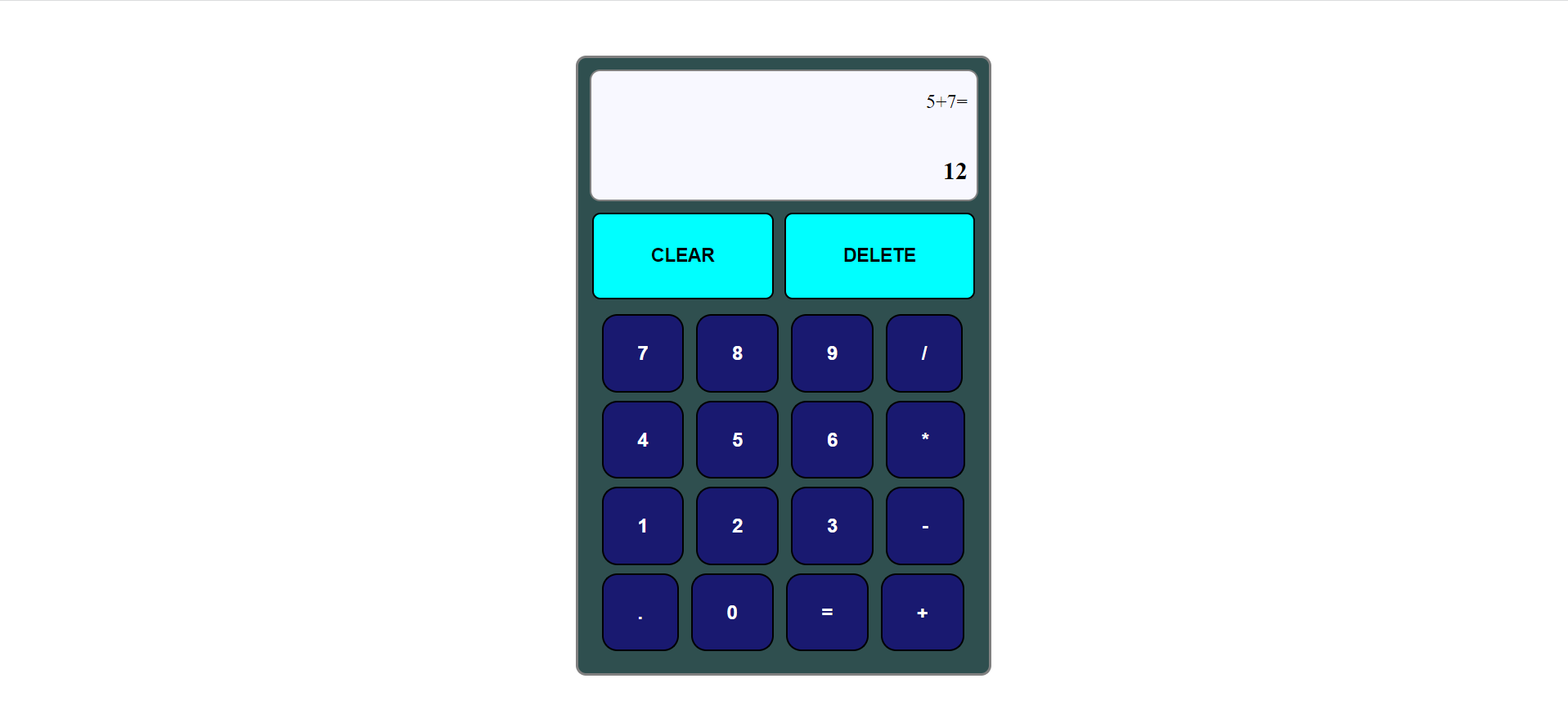 GitHub - cboumalh/The-Odin-Project-Calculator: Project using HTML, CSS, and Javascript to make a ...