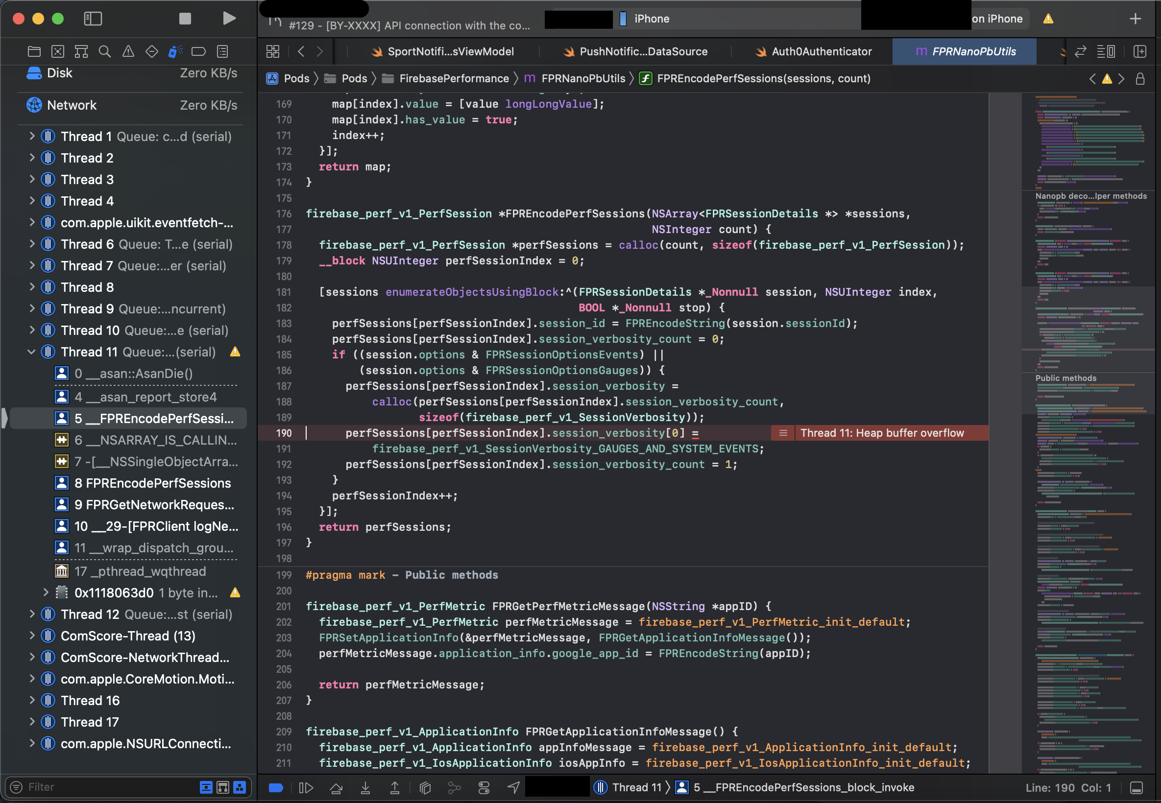 iOS - Heap buffer overflow · Issue #8946 · firebase/firebase-ios-sdk · GitHub