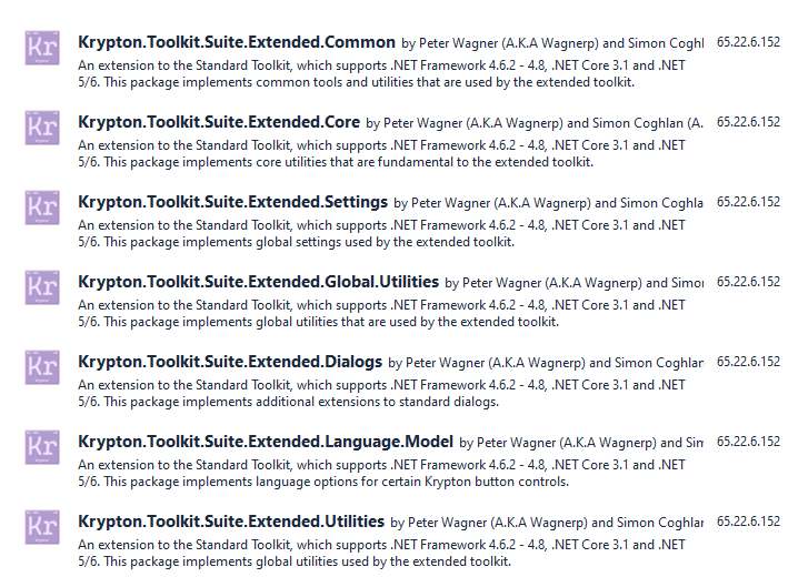 [feature Request] One Krypton Extended Toolkit Nuget Package To Rule Them All · Issue 331