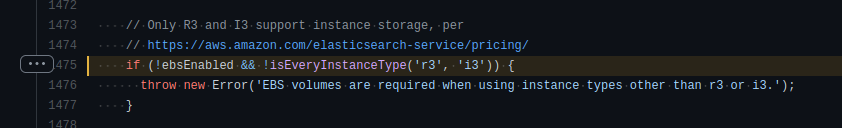 (aws-elasticsearch): Can't set up r6gd with instance type storage ...