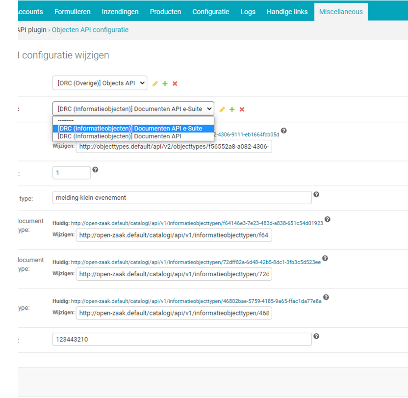 ZGW component - Per formulier kunnen bepalen waar (welke ZGW API) het document moet worden ...