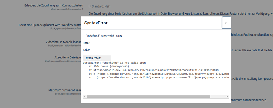 SyntaxError when loading block_opencast/generalsettings · Issue #324 · Opencast-Moodle/moodle ...