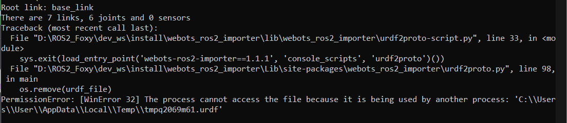 Error using URDF Import · Issue #306 · cyberbotics/webots_ros2 · GitHub