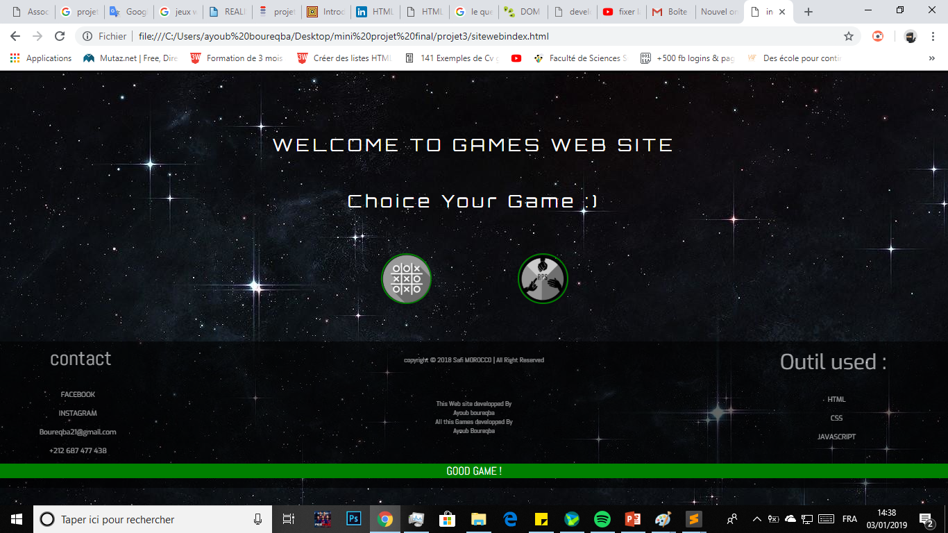 Github Ayoubsmofirst Web Site This Project Is Maded By Me For The First Time That I Learned