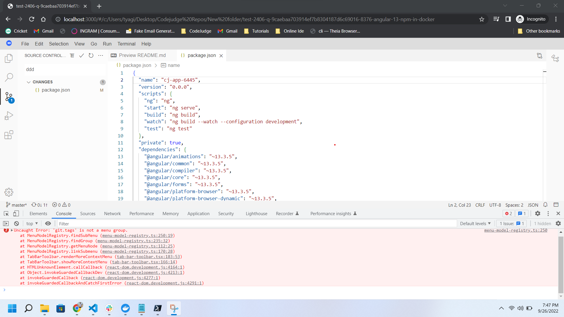 Source Control Widget Not Working Properly · eclipse-theia theia ...