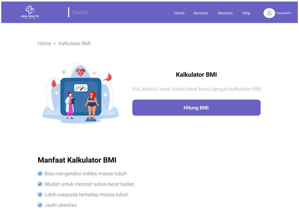 [S2-PB10] Membuat Kalkulator BMI · Issue #35 · SI-RPL-2023/SI4401_KEL224_adaHEALTH · GitHub