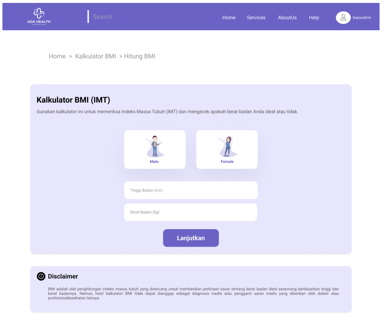 [S2-PB10] Membuat Kalkulator BMI · Issue #35 · SI-RPL-2023/SI4401_KEL224_adaHEALTH · GitHub