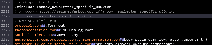 Newsletter List Includes Ubo Specific Filters 2 Times · Issue 15213 · Easylisteasylist · Github