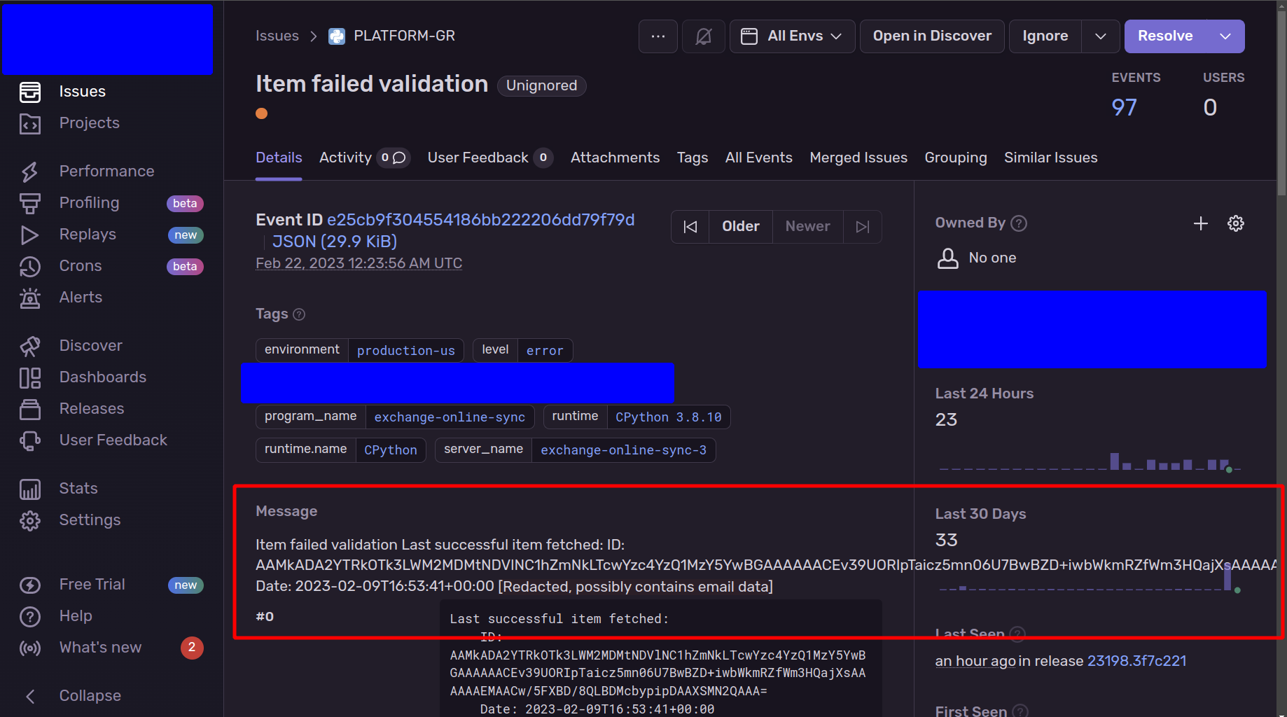 Long error message not wrapping correctly · Issue #44993 · getsentry ... Long error message not wrapping correctly · Issue #44993 · getsentry ...