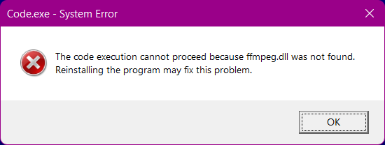 Remove unnecessary ffmpeg requirement · Issue #143172 · microsoft/vscode · GitHub