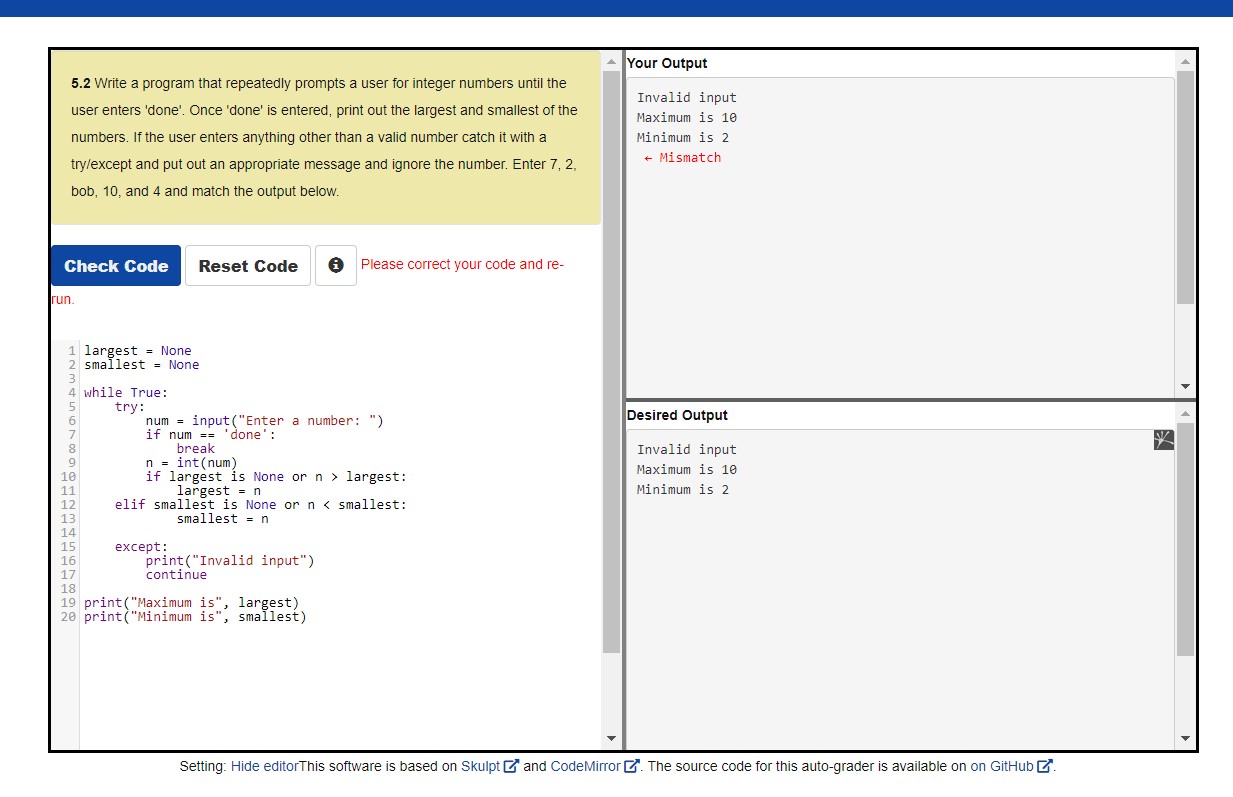 Write A Program That Repeatedly Prompts A User For Integer Numbers 