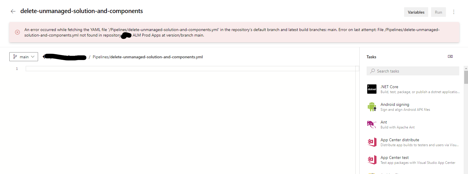 [ALM Accelerator - BUG]: Pipelines not found · Issue #4172 · microsoft ...