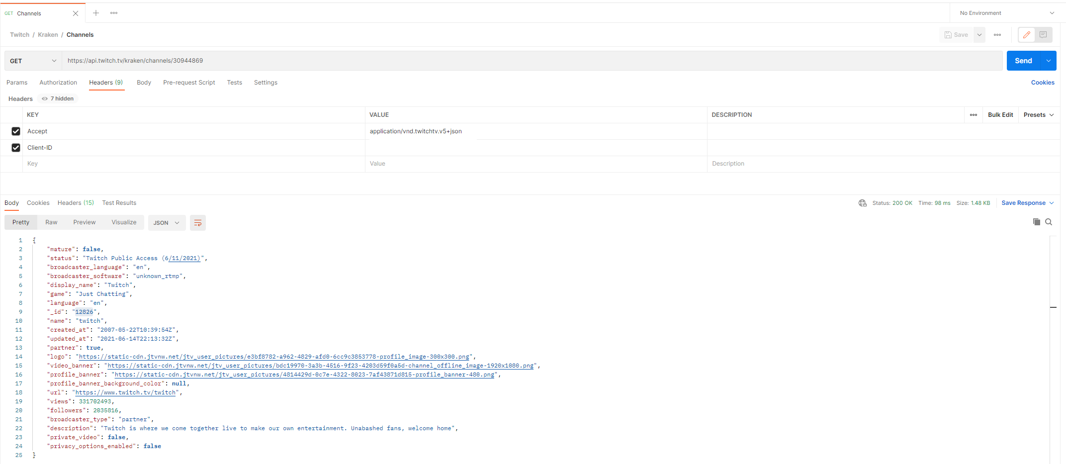 GET - Channels - 30944869 returns the wrong channel · Issue #416 · twitchdev/issues · GitHub