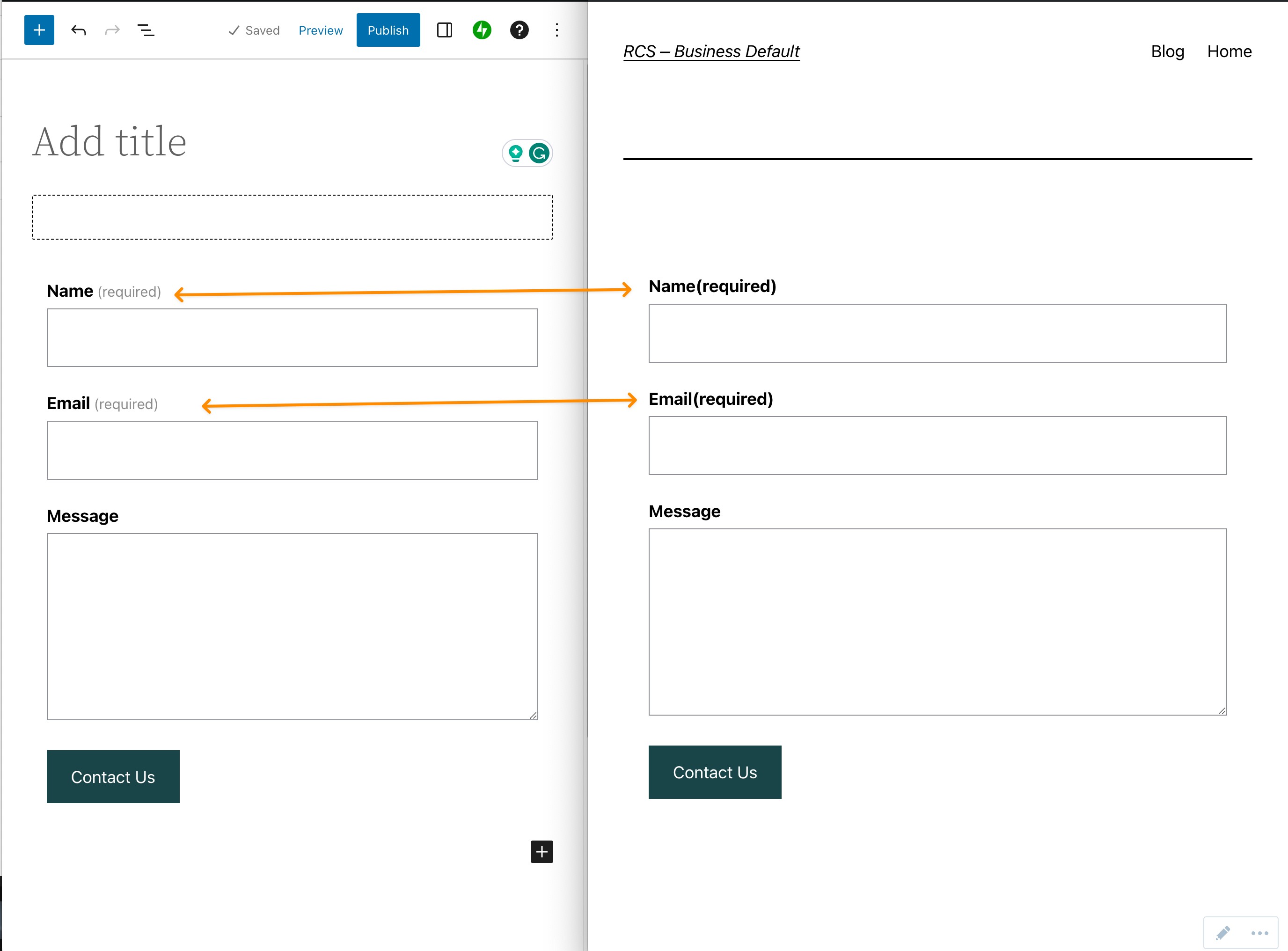 Blank Canvas: Form required text does not respect formatting on live site. Shows bold and black ...