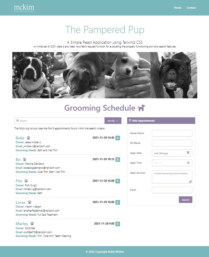 GitHub - mckim-dev/groomer-react: Groomer Scheduling Application