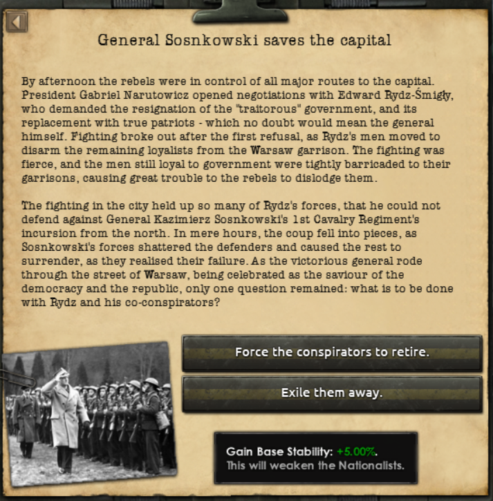 POL - an Exiled Rydz launches a coup during the nationalist revolution ...