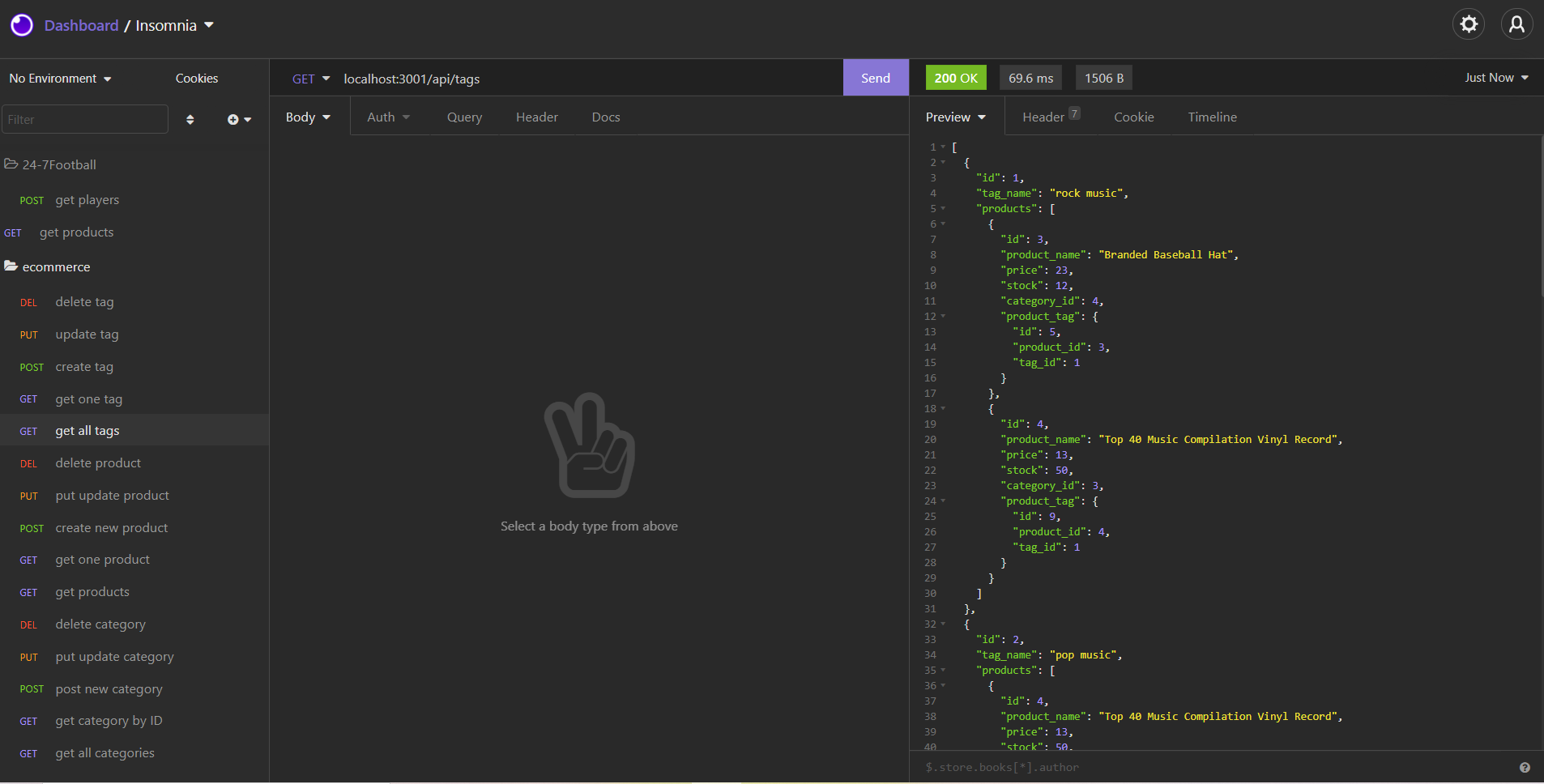 GitHub - tinoganacias/e-Commerce-Backend