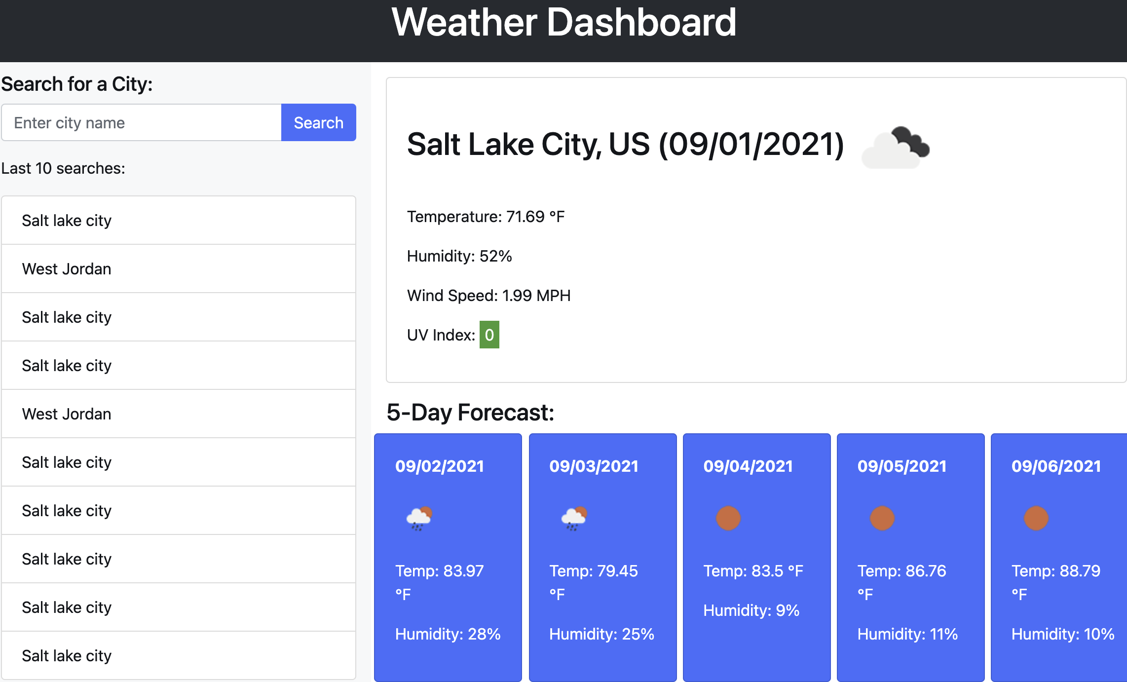 GitHub - Johnsonha801/Weather-Dashboard