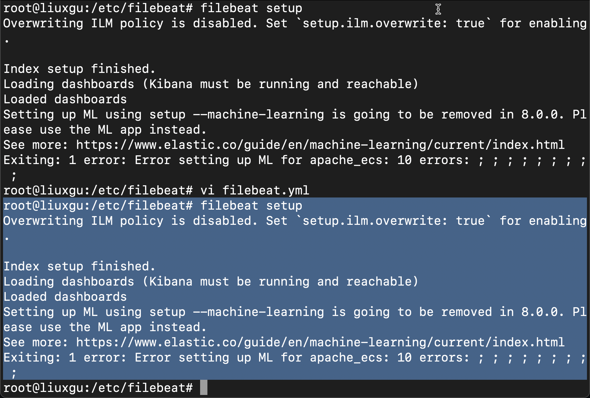 Filebeat Setup Throws Error Setting Up Ml For Apacheecs 10 Errors · Issue 25181 · Elastic