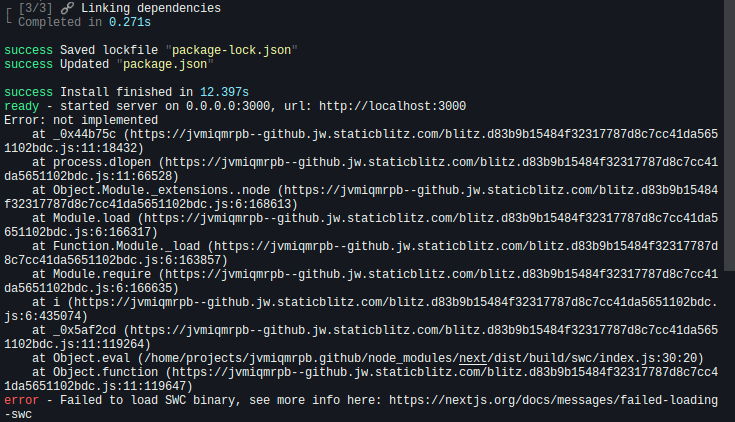 Not Able to start development server · Issue #395 · stackblitz/webcontainer-core · GitHub