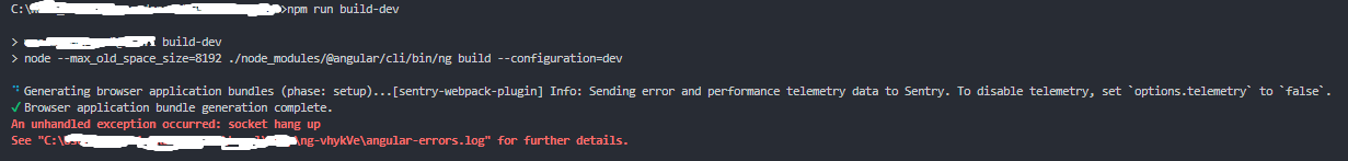 Error With Ng Build Angular V1520 · Issue 8608 · Getsentrysentry Javascript · Github