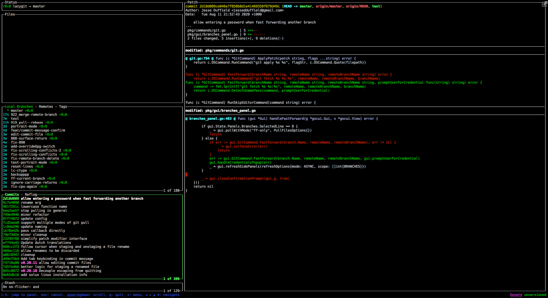 Custom pagers not working for diff. (delta or diff-so-fancy) · Issue #907 · jesseduffield ...