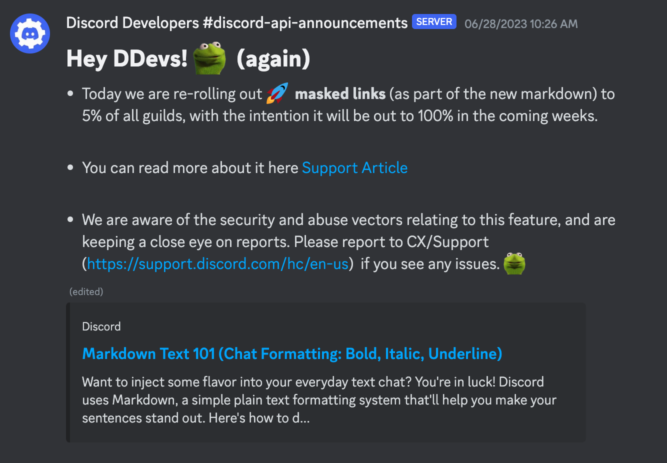 send with webhook instead of bot for masked links · Issue #9 · xackery/talkeq · GitHub