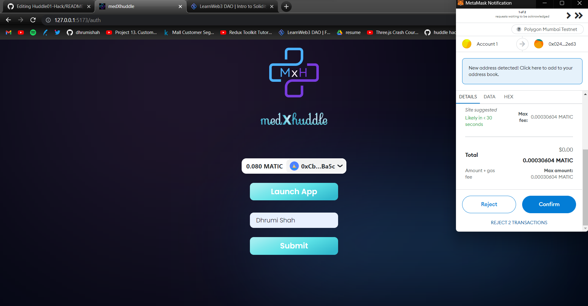 GitHub - adiig7/Huddle01-Hack