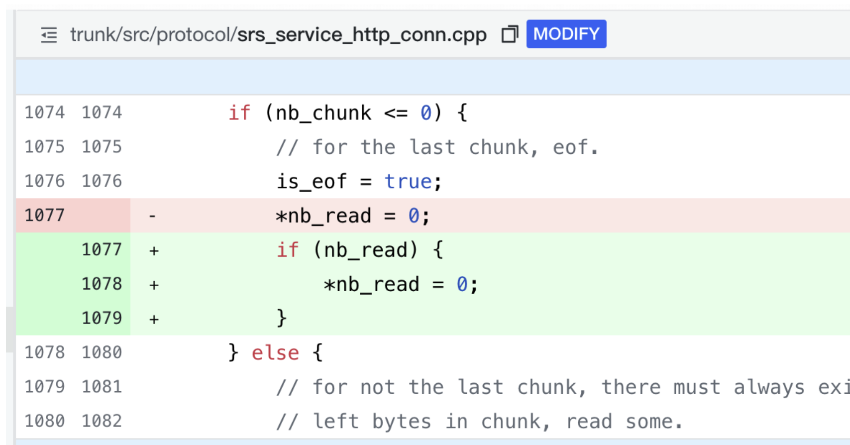 http chunked request causes coredump · Issue #3015 · ossrs/srs · GitHub
