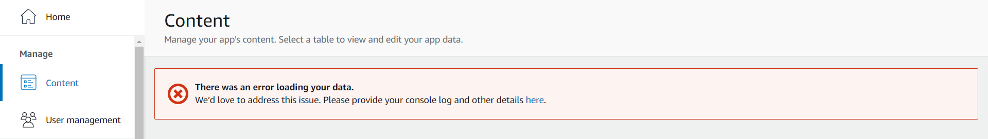Content Not Loading In Admin Ui After Deploying It On Datastore · Issue 364 · Aws Amplify