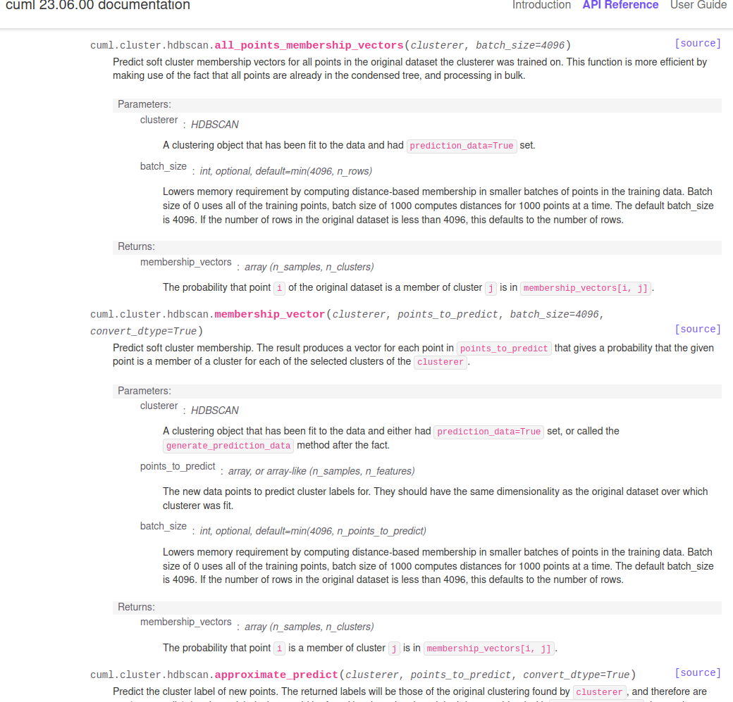 [DOC] HDBSCAN documentation is not on Clustering page v 23.02.00 · Issue #5252 · rapidsai/cuml ...