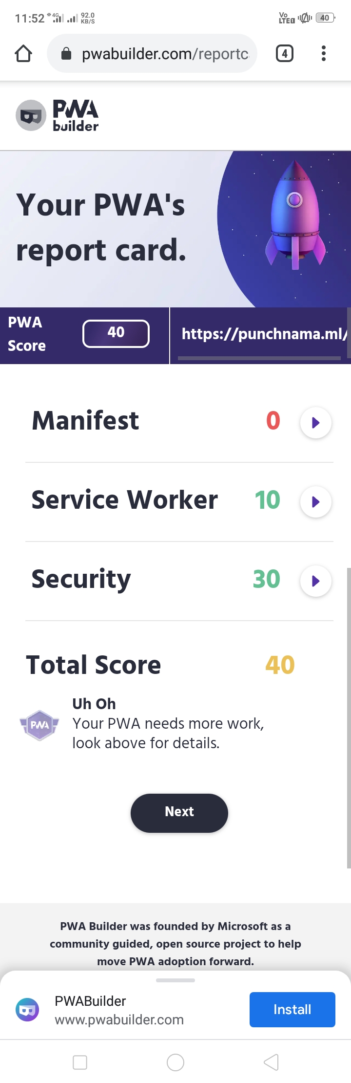 Manifest not attached properly · Issue #1947 · pwa-builder/PWABuilder · GitHub