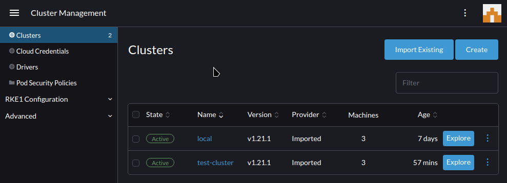 Rancher 2.6.3: Cluster Management not remove imported cluster · Issue #35967 · rancher/rancher ...