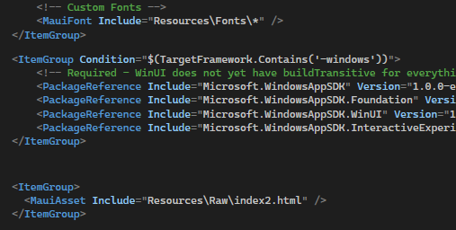Raw asset added to MauiApp replicates the source folder structure in ...