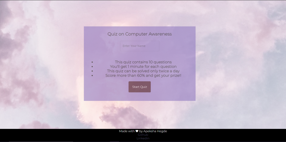 GitHub - apeksha235/Quiz-App-ReactJS: Resposive Quiz web application using ReactJS