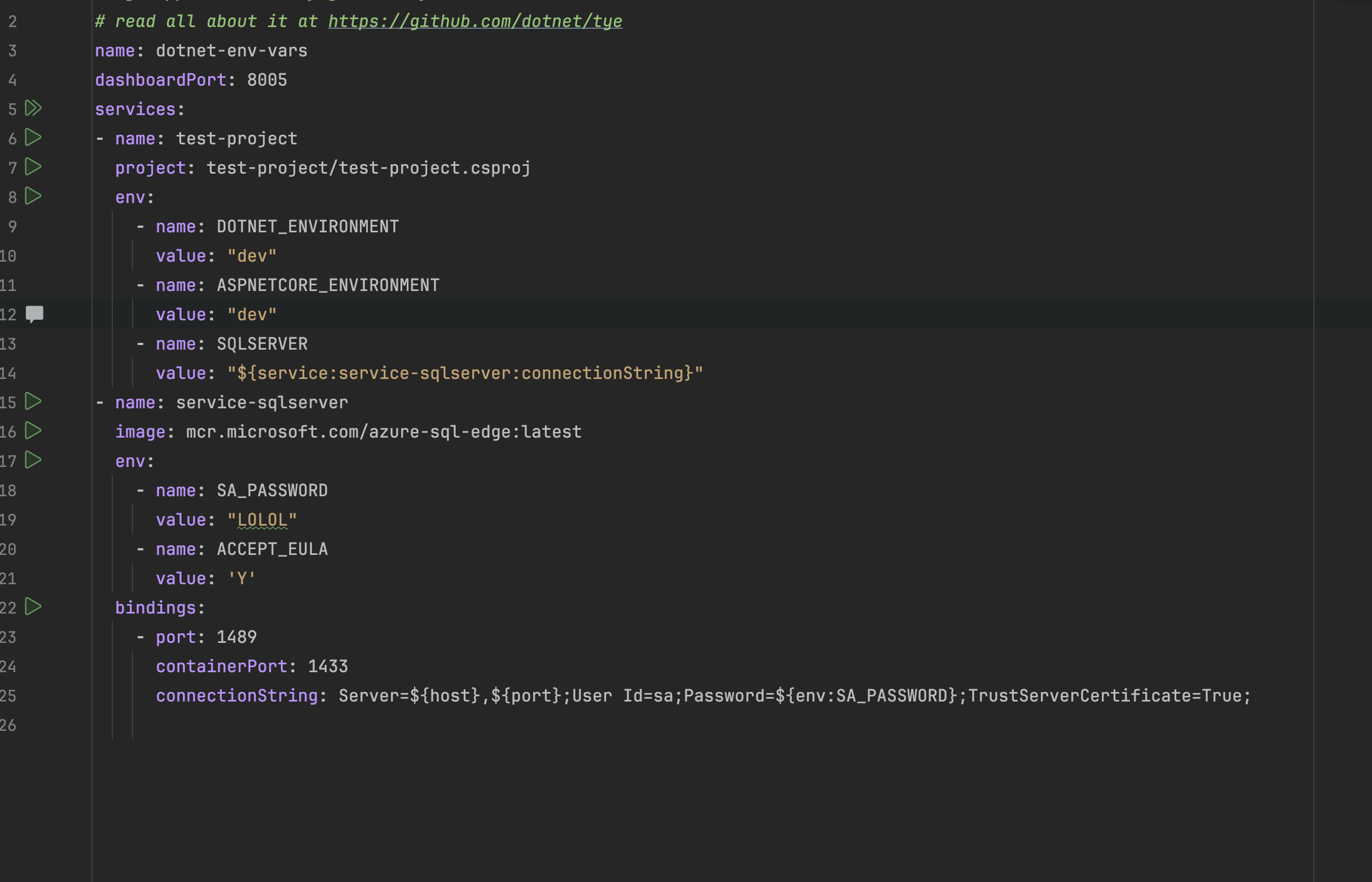 Support replacement tokens in environment variables · Issue #377 · dotnet/tye · GitHub