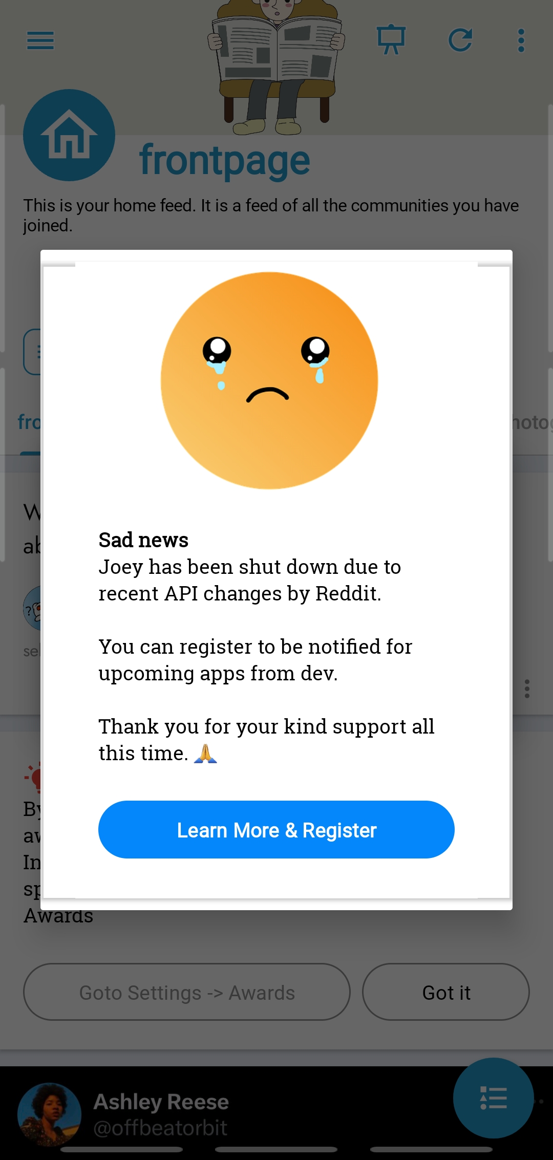 Disable the API announcement pop-up in Joey · Issue #2729 · ReVanced/revanced-patches · GitHub