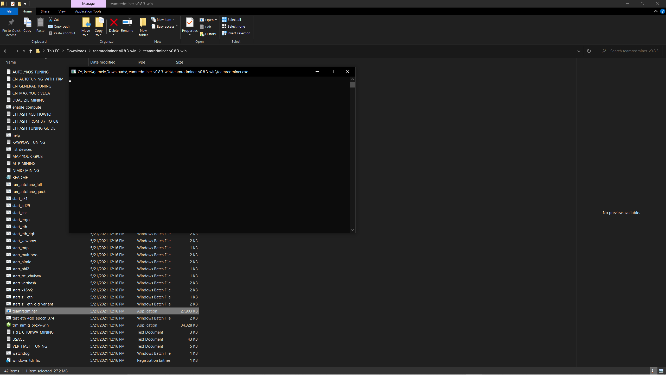 Will not even launch · Issue #330 · todxx/teamredminer · GitHub