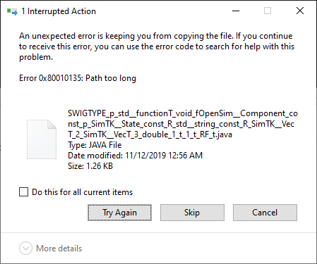 Fix Windows paths being too long in distribution. · Issue #499 · opensim-org/opensim-moco · GitHub