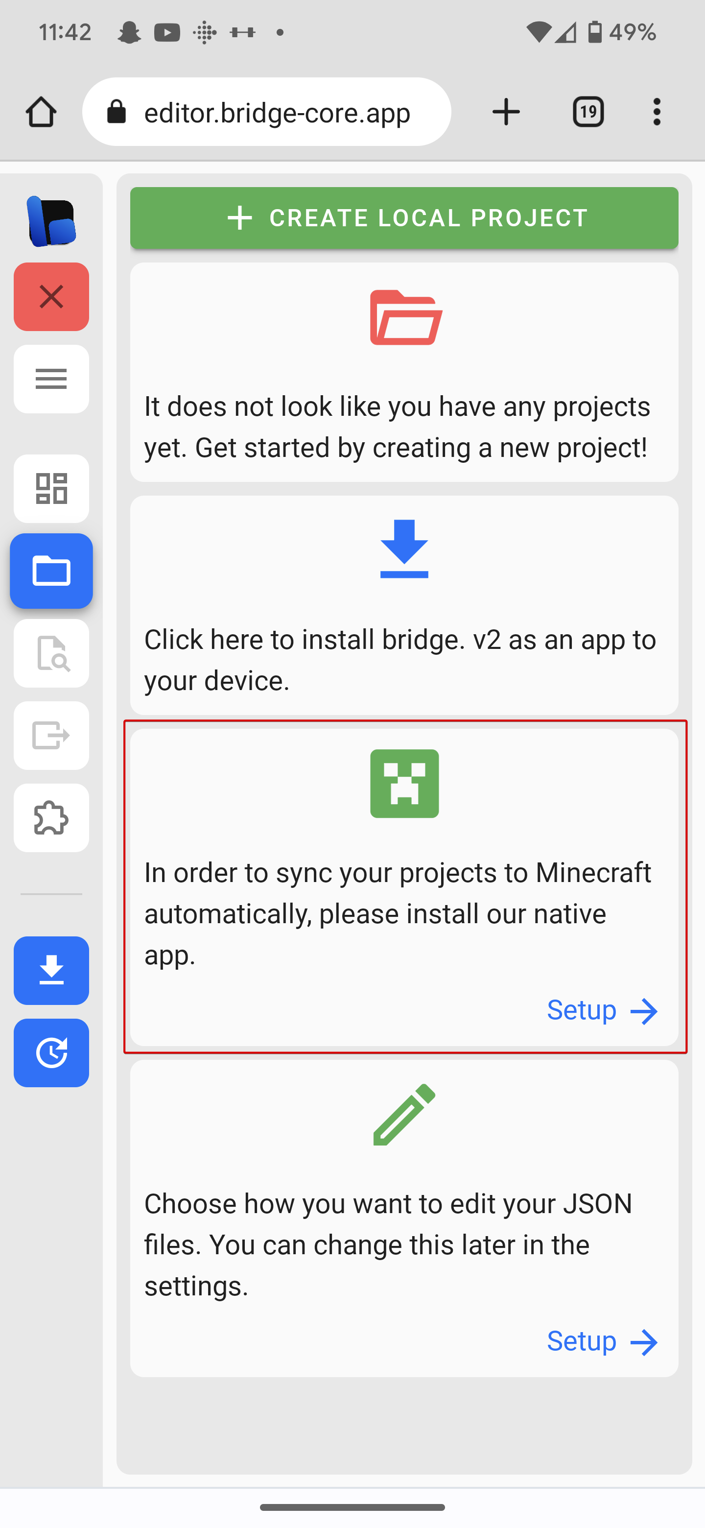 Platforms Which Do Not Have A Native App Suggest To Install The Native App · Issue 827 · Bridge