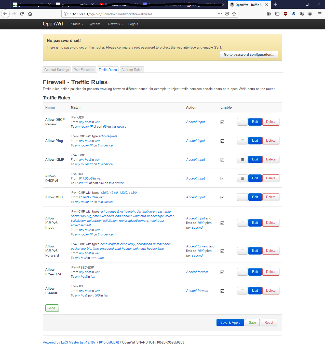 LuCI showing all traffic rules as IPv4, including rules that are IPv6 ... LuCI showing all traffic rules as IPv4, including rules that are IPv6 ...