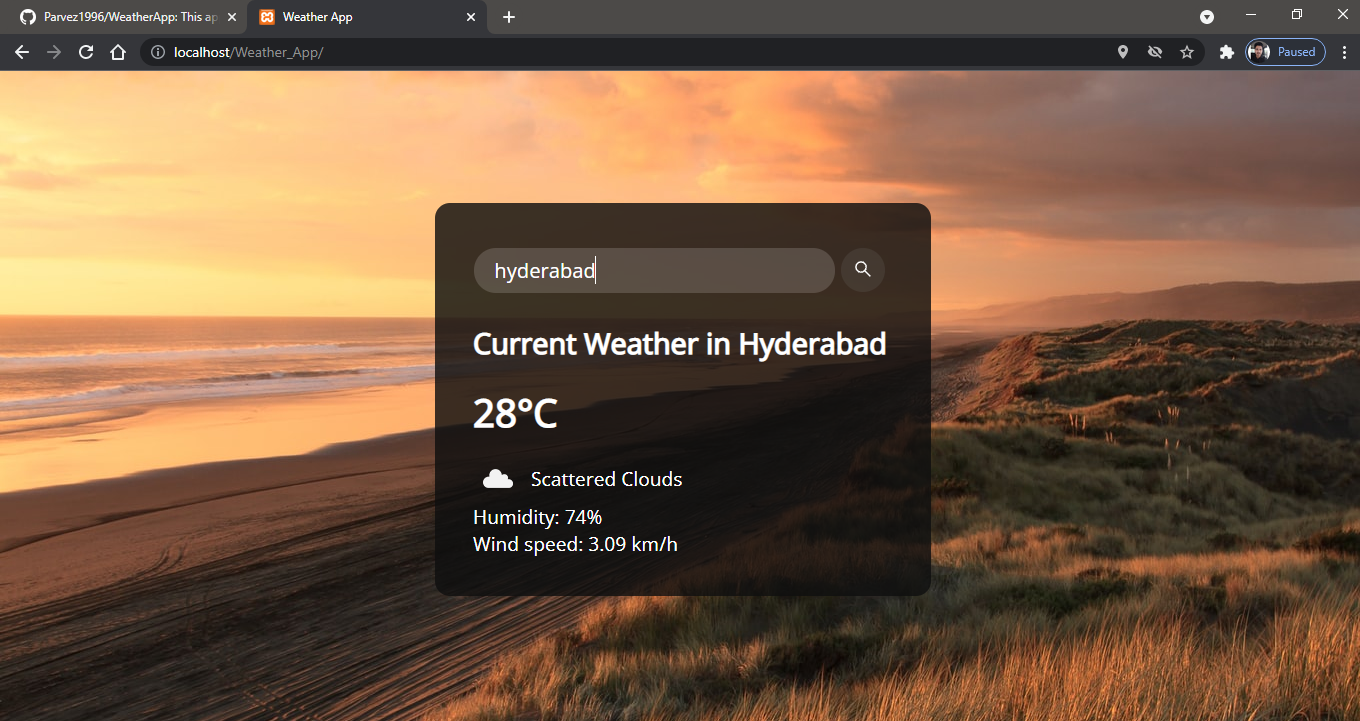 GitHub - Parvez1996/WeatherApp: This application uses open weathermap API to fetch and display ...