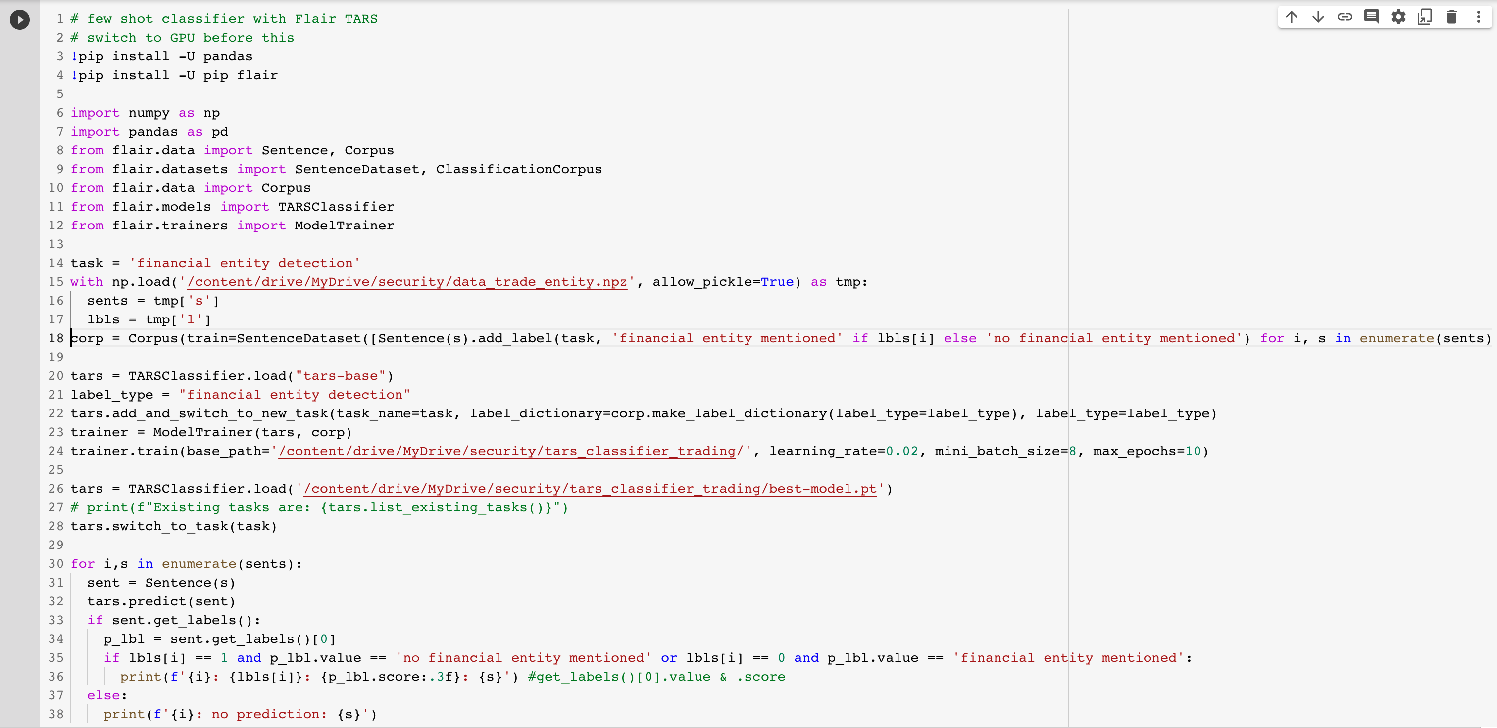 TARS classifier returns no label · Issue #2488 · flairNLP/flair · GitHub