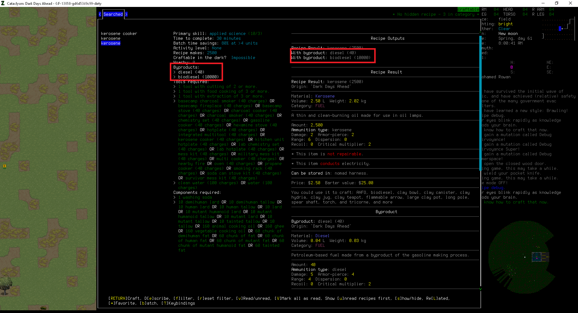 Crafting GUI reports incorrect amount of byproducts (for byproducts with charges) · Issue #63142 ...