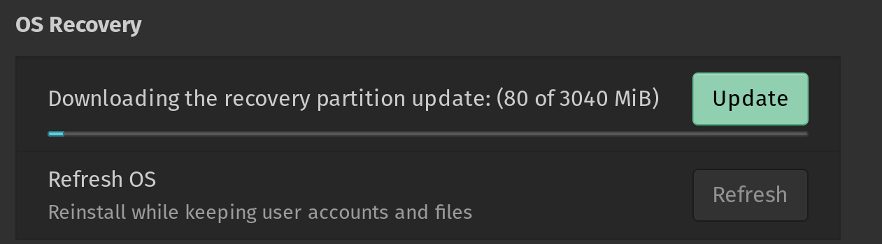Missing way to cancel download of OS Recovery update · Issue #2894 · pop-os/pop · GitHub